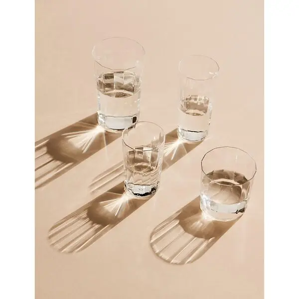 HAY Angle Wide Faceted Drinking Glass 7.5cm