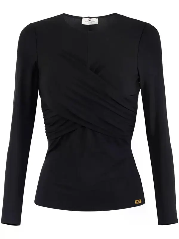 Elisabetta Franchi Draped Crepe Top