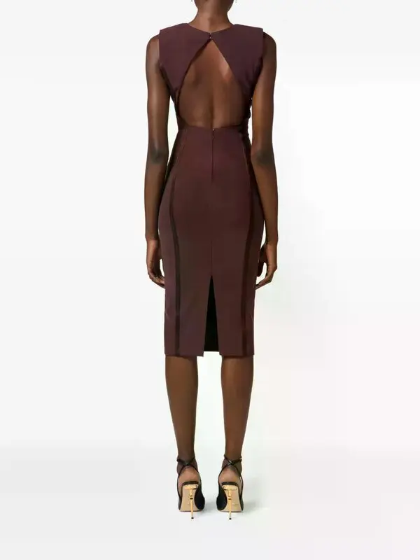Elisabetta Franchi Crossover Lace-detail Midi Dress