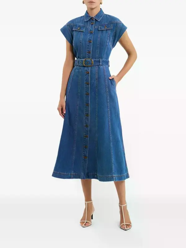 Rebecca Vallance Belted Waist Shirt Dress