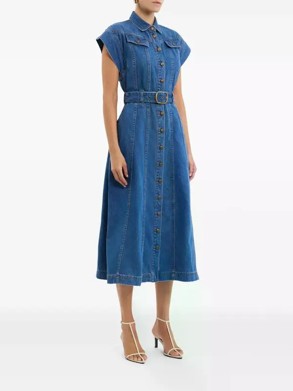 Rebecca Vallance Belted Waist Shirt Dress