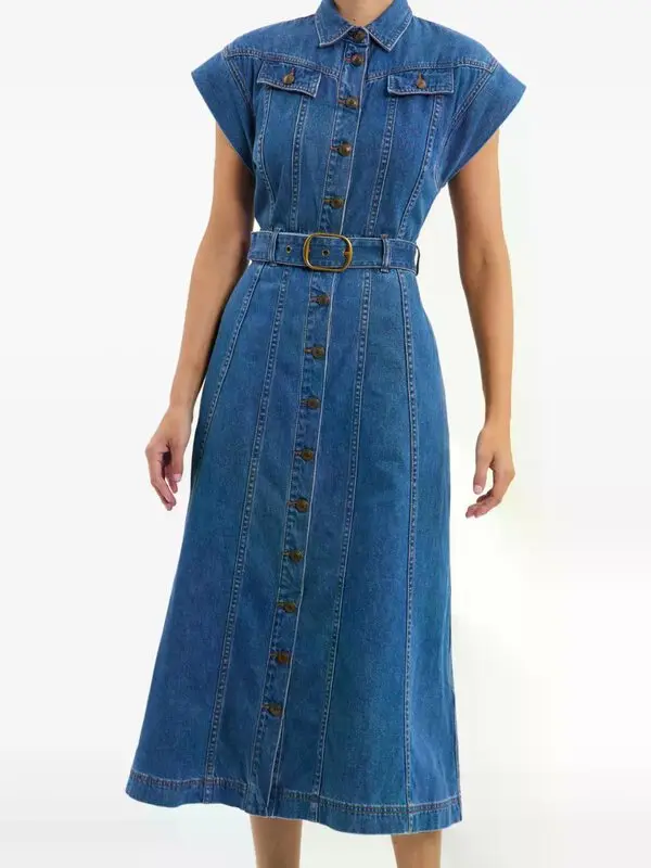 Rebecca Vallance Belted Waist Shirt Dress