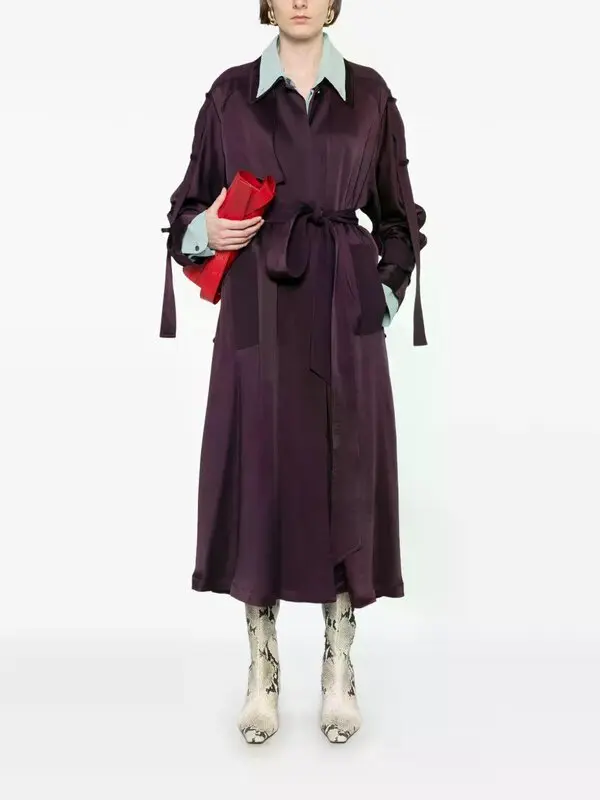 Victoria Beckham Satin Trench Coat