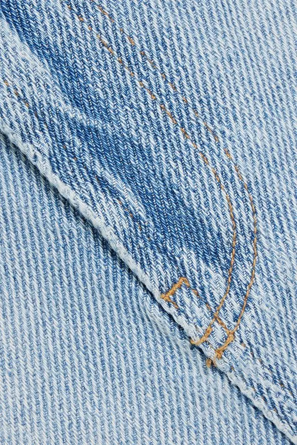 GANNI Frayed Denim Shorts