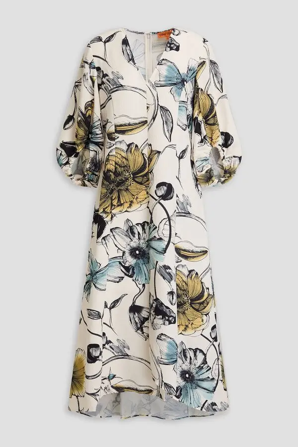 Stine Goya Floral-print Jacquard Midi Dress
