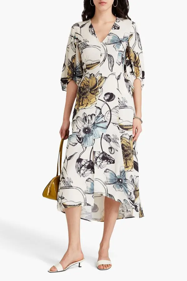 Stine Goya Floral-print Jacquard Midi Dress