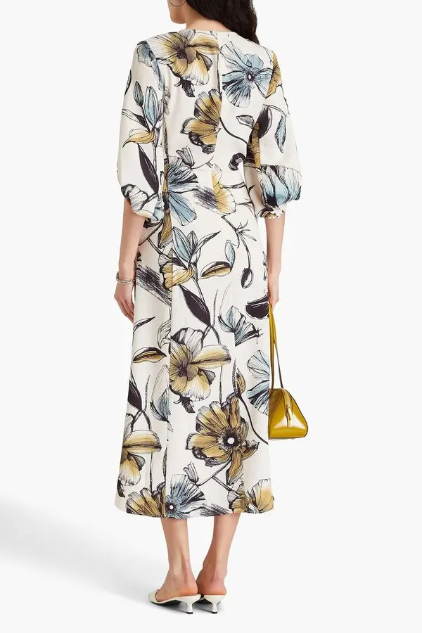Stine Goya Floral-print Jacquard Midi Dress