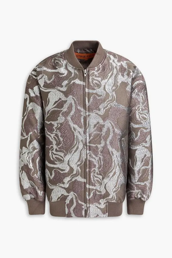 Stine Goya Metallic Brocade Bomber Jacket