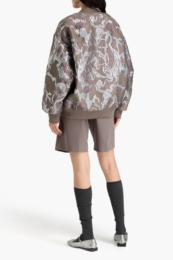 Stine Goya Metallic Brocade Bomber Jacket