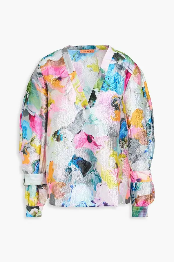 Stine Goya Nandya Printed Cloqué Blouse