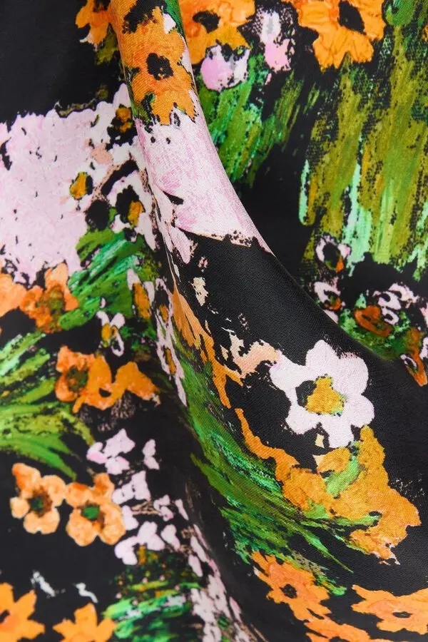 Stine Goya Naima Floral-print Tencel™-blend Satin-crepe Midi Dress
