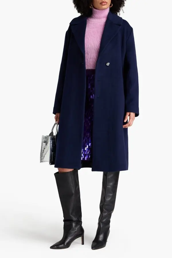 Stine Goya Kamari Double-breasted Wool-blend Felt Coat