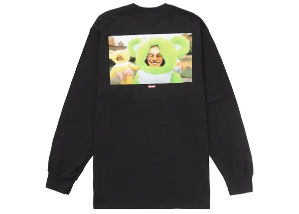 Supreme Aphex Twin Donkey Rhubarb Long Sleeve Tee Shirt - Black