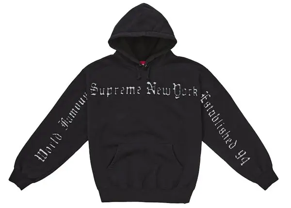 Supreme Contrast Cutout Hooded Sweatshirt