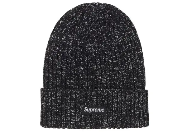Supreme Overdyed Beanie - Metallic Black