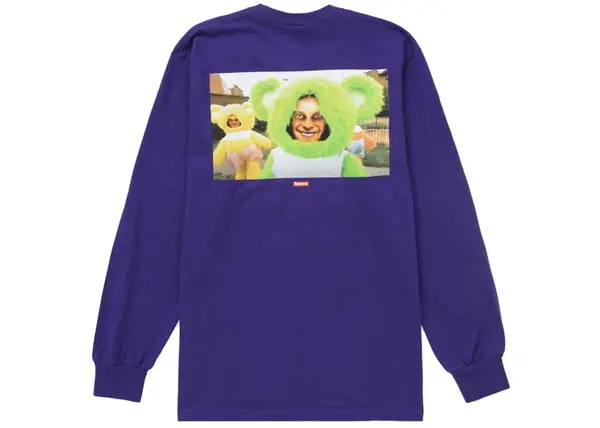 Supreme Aphex Twin Donkey Rhubarb Long Sleeve Tee Shirt - Purple