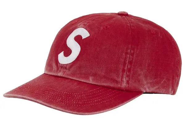 Supreme Pigment Coated S Logo 6-panel Cap - Red
