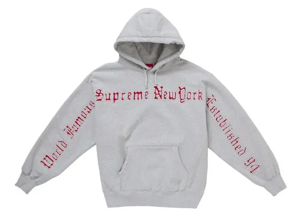 Supreme Contrast Cutout Hooded Sweatshirt