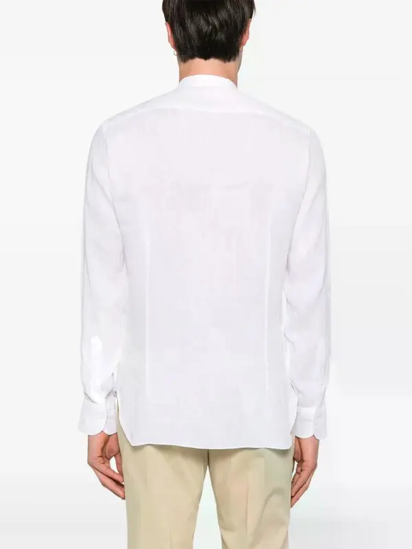 BARBA NAPOLI Linen Shirt - White