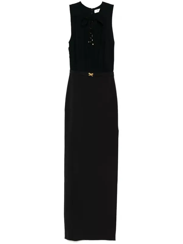 Elisabetta Franchi Lace-up Maxi Dress