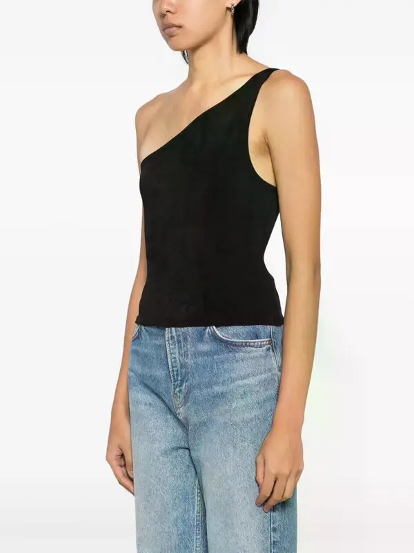REFORMATION Maddie One-shoulder Top - Black