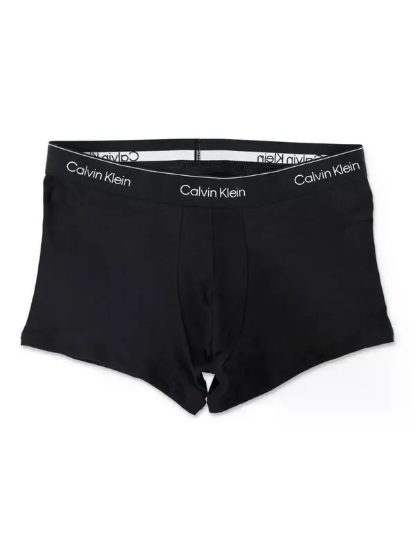 Calvin Klein Logo-waistband Briefs - Black
