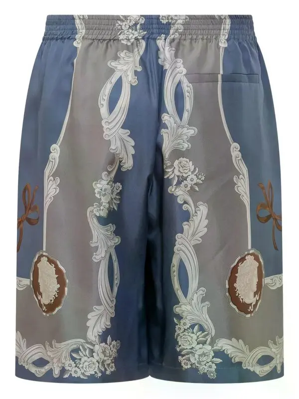 Versace Cameo Printed Silk Shorts
