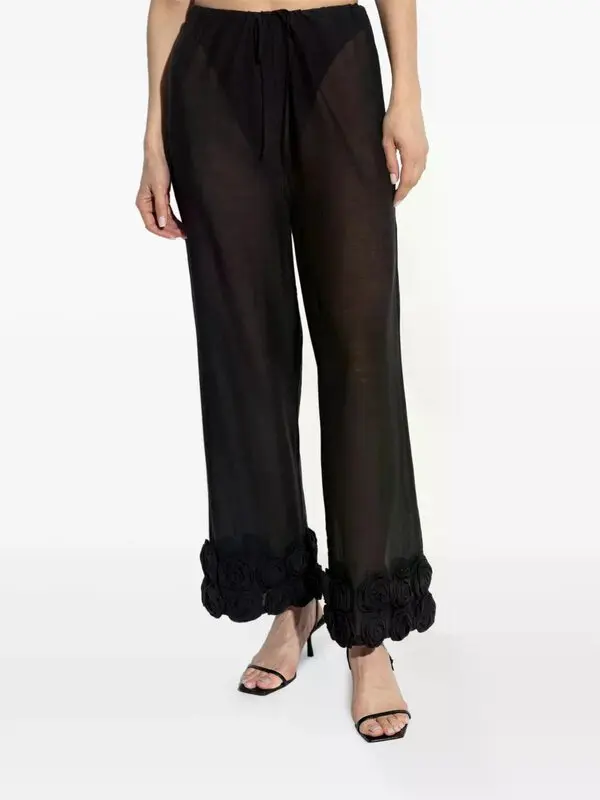 Oseree Floral-appliqué Trousers