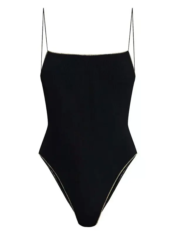 Oseree Logo-lettering Swimsuit - Black