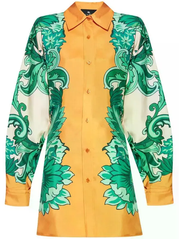 Etro Floral-print Silk Shirt
