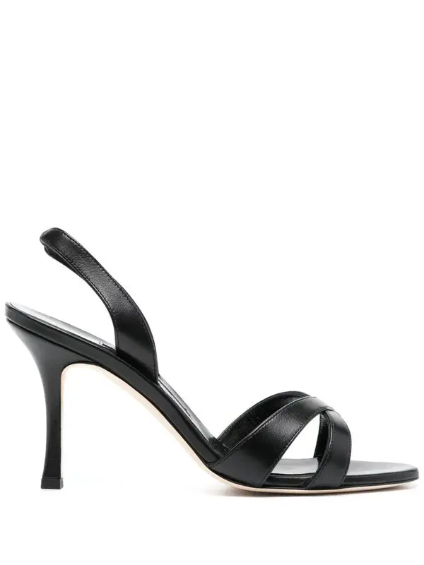 Manolo Blahnik 90mm Slingback Sandals - Black