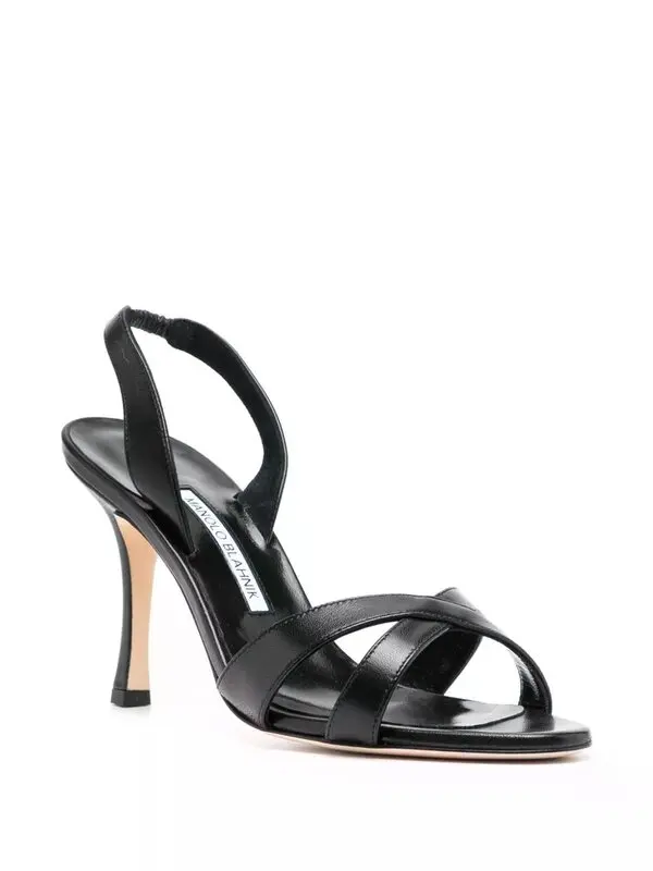 Manolo Blahnik 90mm Slingback Sandals - Black
