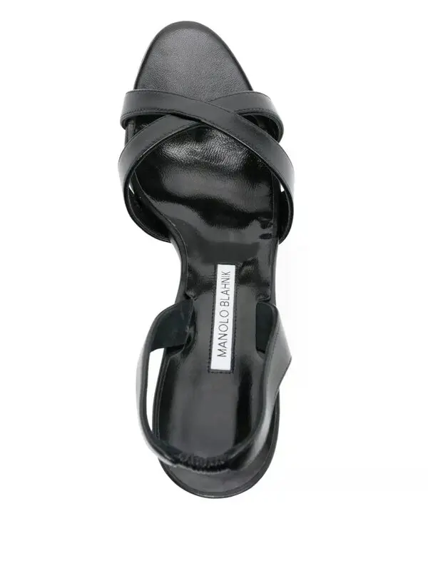Manolo Blahnik 90mm Slingback Sandals - Black