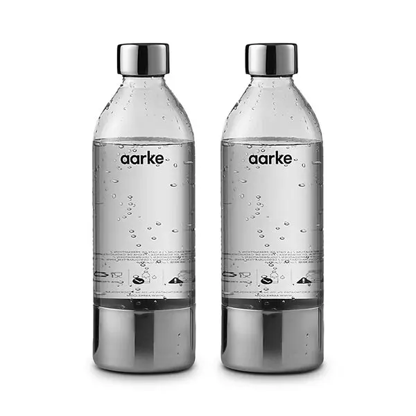 AARKE Carbonator Water Bottles, Set Of 2 - Clear