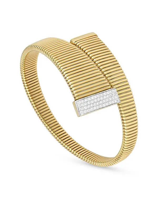 ALBERTO MILANI 18k Yellow Tubogas Diamond Bracelet - Gold