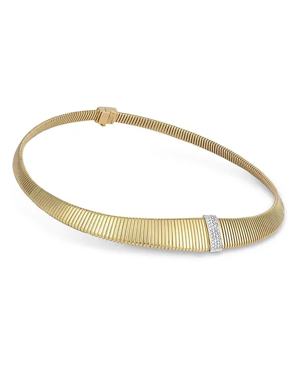 ALBERTO MILANI 18k Yellow Diamond Collar Necklace - Gold