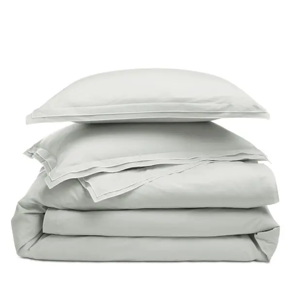 SKY Tipped Double Flange Percale Duvet Cover Set, King Exclusive - Grey