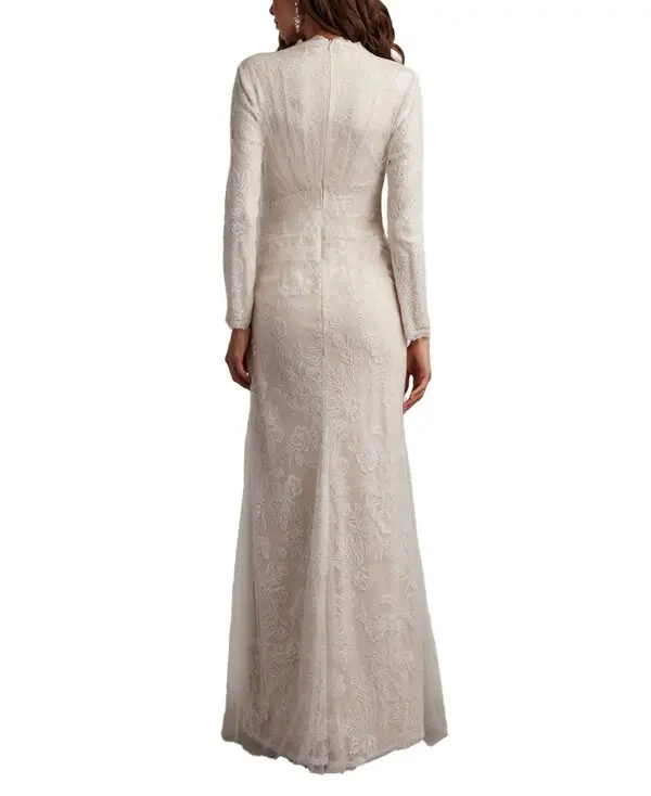 Tadashi Shoji Cherelle Embroidered Tulle Gown