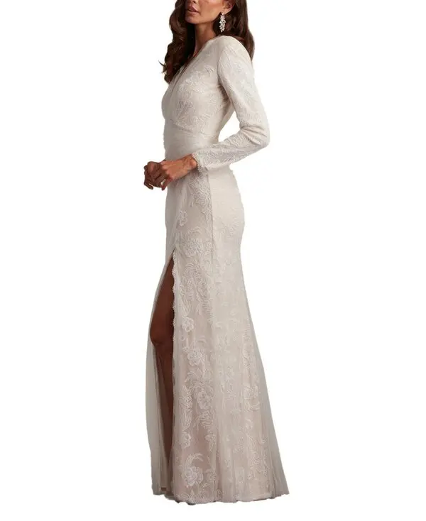 Tadashi Shoji Cherelle Embroidered Tulle Gown