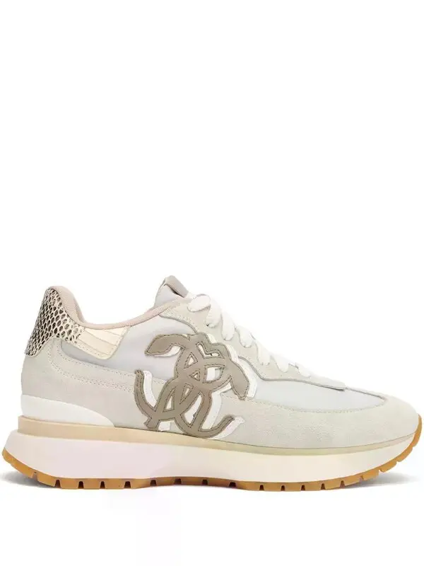Roberto Cavalli Panelled Sneakers - White