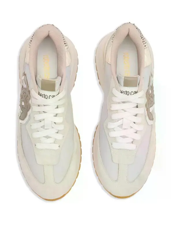 Roberto Cavalli Panelled Sneakers - White