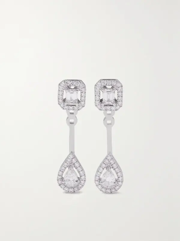 Messika My Twin Toi & Moi 18-karat White Diamond Earrings - Gold