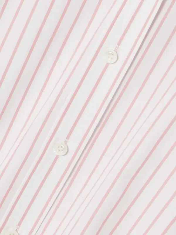 FRAME The Oversized Striped Cotton-poplin Shirt