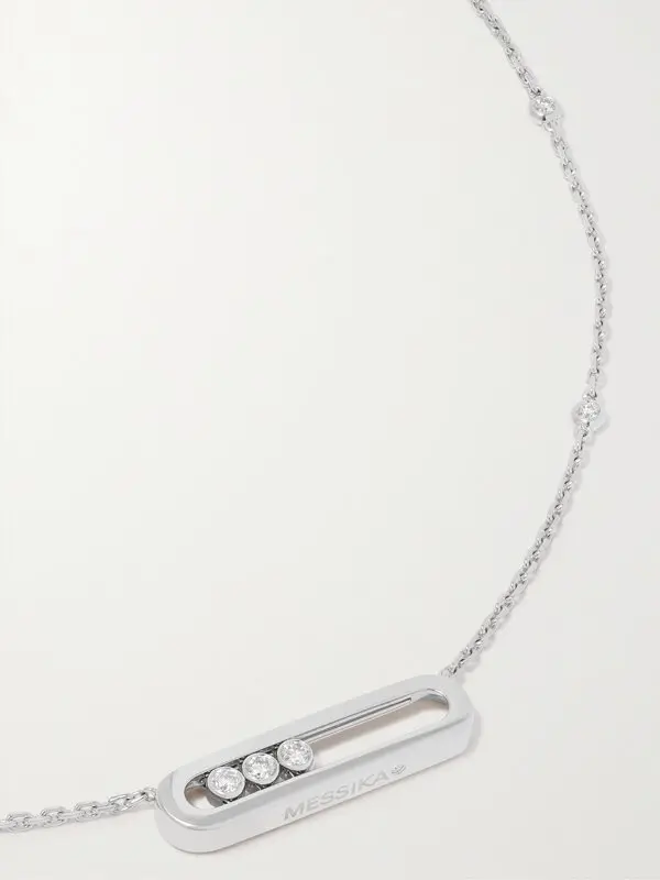 Messika Baby Move 18-karat White Gold Diamond Necklace - Silver