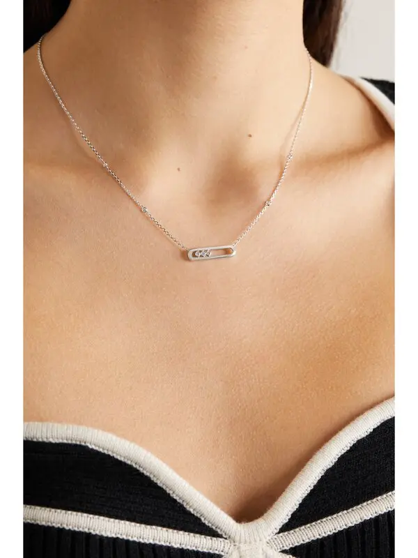 Messika 18 Karat White Gold Diamond Necklace