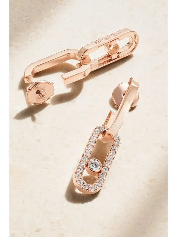 Messika Move Link Rose Diamond Earrings