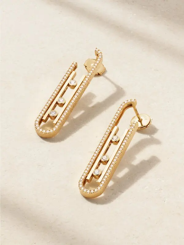 Messika Move 10th Anniversary Diamond Earrings - Gold