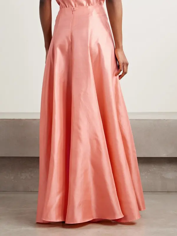 Staud Vincenzo Silk-dupioni Maxi Skirt