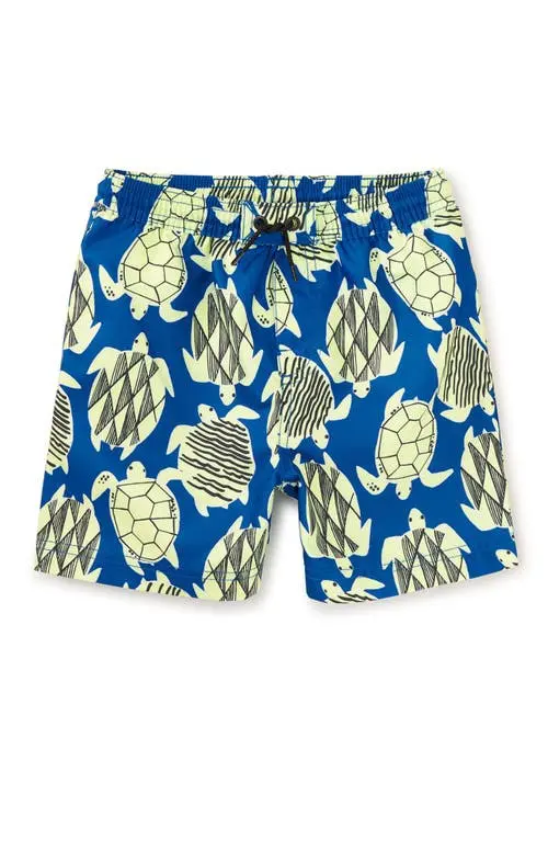 TEA COLLECTION Mid-length Swim Trunks 2.0 - Tiled Turtles