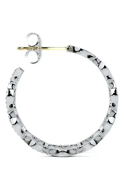 Lagos Caviar Spark Diamond Wave Hoop Earrings